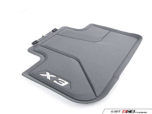 Genuine BMW - 51472450512 - Black All Weather Rubber Floor Mats - Rear ...