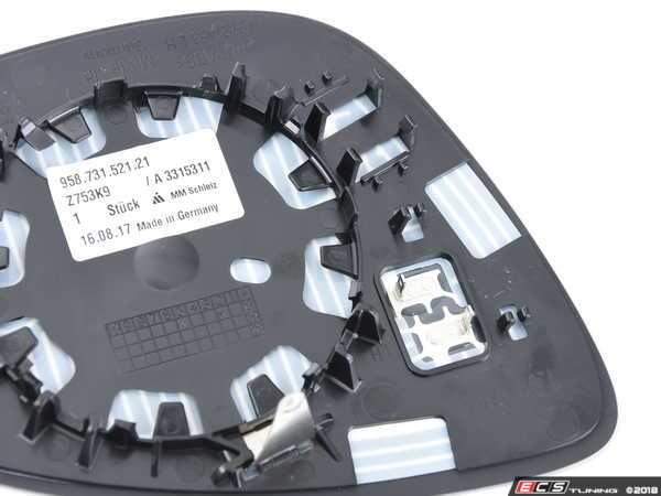 Genuine Porsche - 95873152121 - OEM Mirror Glass - Aspherical