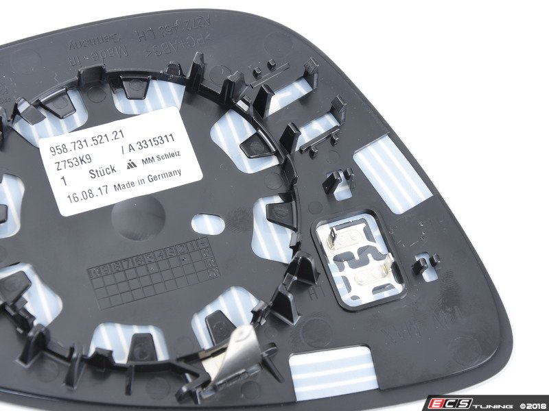 Genuine Porsche - 95873152121 - OEM Mirror Glass - Aspherical