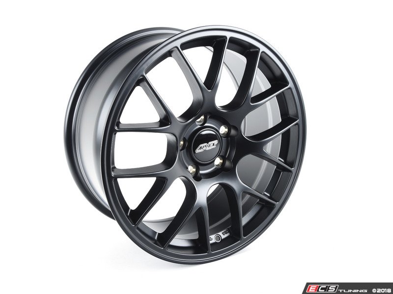 APEX Wheels - EC71885ET45SMBK - APEX EC-7 18x8.5" ET45 Satin Black ...