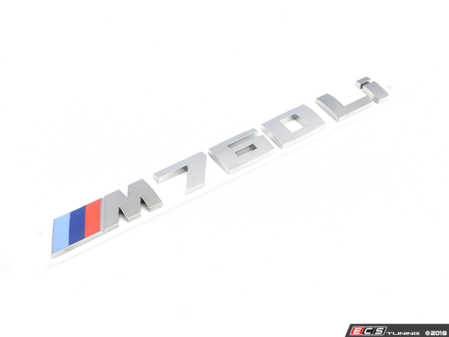 Genuine BMW - 51148072621 - Model Emblem - M760 Li C-Grey (51-14-8-072-621)