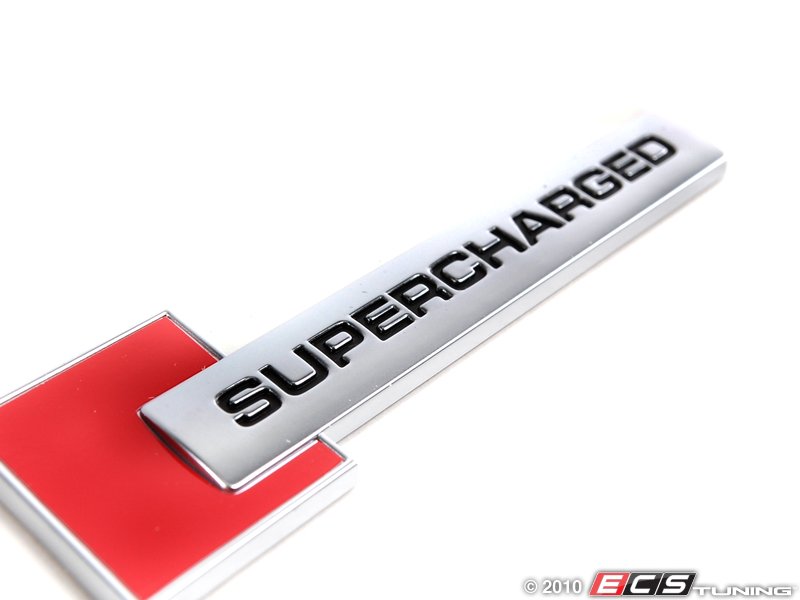 Genuine Volkswagen Audi - 4F0853601A2ZZ - "Supercharged" Badge - Red ...