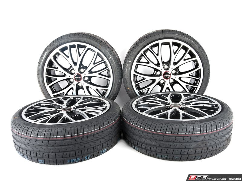 Genuine MINI - 36112349696 - 506 JCW Cross Spoke 18" Wheel and Tire Set ...
