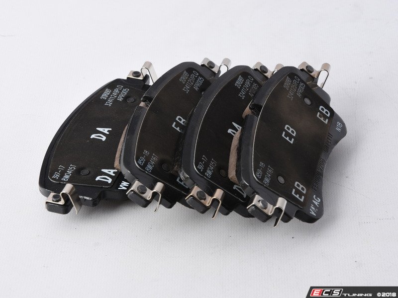 Genuine Volkswagen Audi - 8W0698451N - Rear Brake Pad Set (8W0 698 451 N)