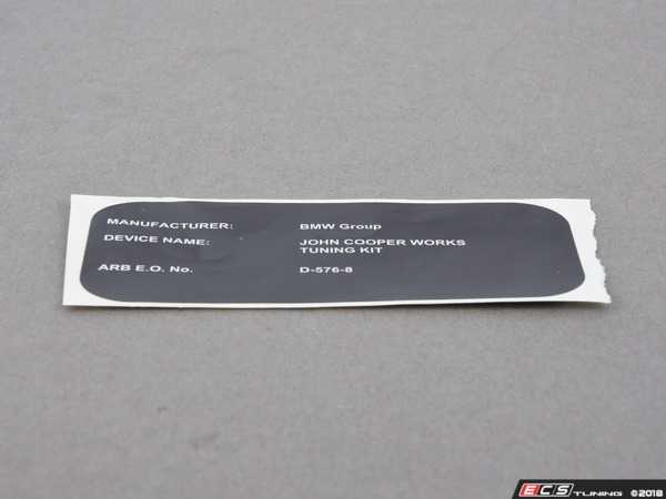 Genuine MINI - 01292167664 - HOMOLOGATION LABEL (01-29-2-167-664)
