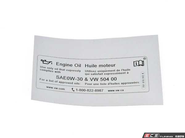 Genuine Volkswagen Audi - 701010043K - STICKER (701 010 043 K)