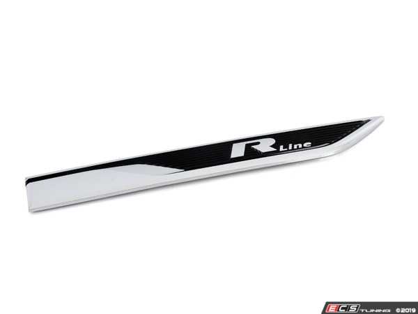 Genuine Volkswagen Audi - 3CN853689AFOD - R-Line Fender Emblem - Left ...