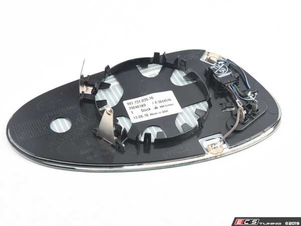 Genuine Porsche - 99773103516 - Exterior Rear View Mirror Glass ...