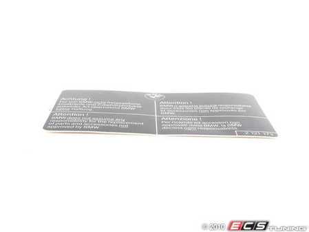 Genuine BMW - 51142121173 - 8/LABEL ORIGINAL BMW (51-14-2-121-173)