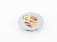 Genuine Porsche - 9P1601149AM7Z - Silver Center Cap With Full Color ...