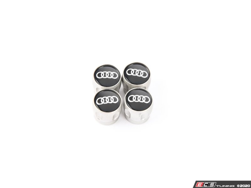 Genuine Volkswagen Audi - 80A071215 - Audi Rings Valve Stem Cap - black ...