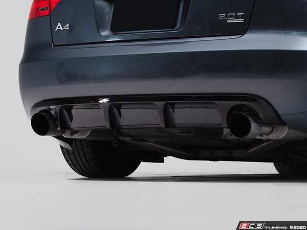 ECS - 006118LA01 - Audi B7 A4 Rear Diffuser - Gloss Black