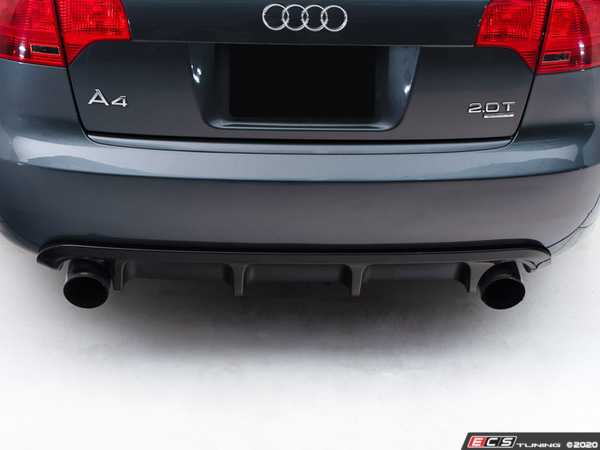 ECS - 006118LA01 - Audi B7 A4 Rear Diffuser - Gloss Black