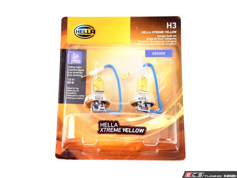 Hella - H3 YL - Xtreme Yellow H3 Bulb (55W/12V) - Pair
