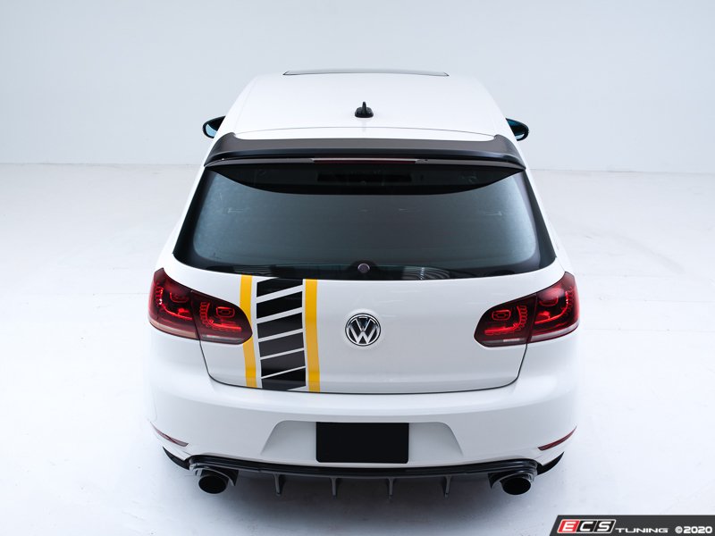 ECS - 028762ECS01-01 - MK6 GTI/Golf R Hatch Spoiler Extension - Gloss Black