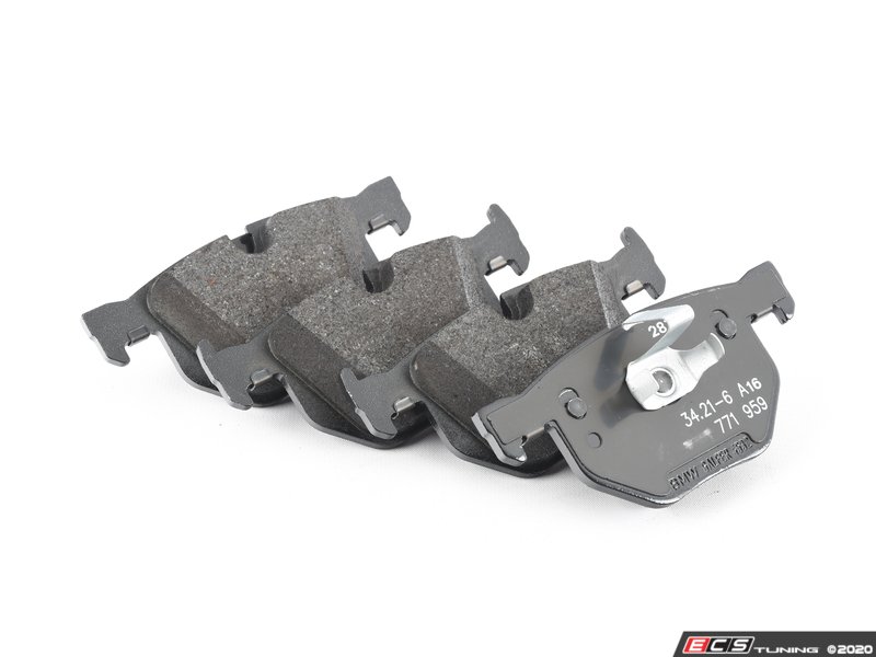 Genuine BMW - 34212413041 - Rear Set Of Brake Pads With Wear Sensors ...