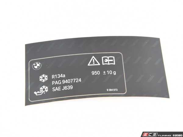 Genuine BMW - 71239384973 - LABEL, COOLANT (71-23-9-384-973)