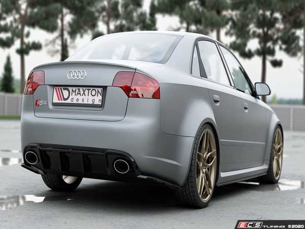 Maxton Design - AU-RS4-B7-RS1G - Rear Diffuser - Gloss Black