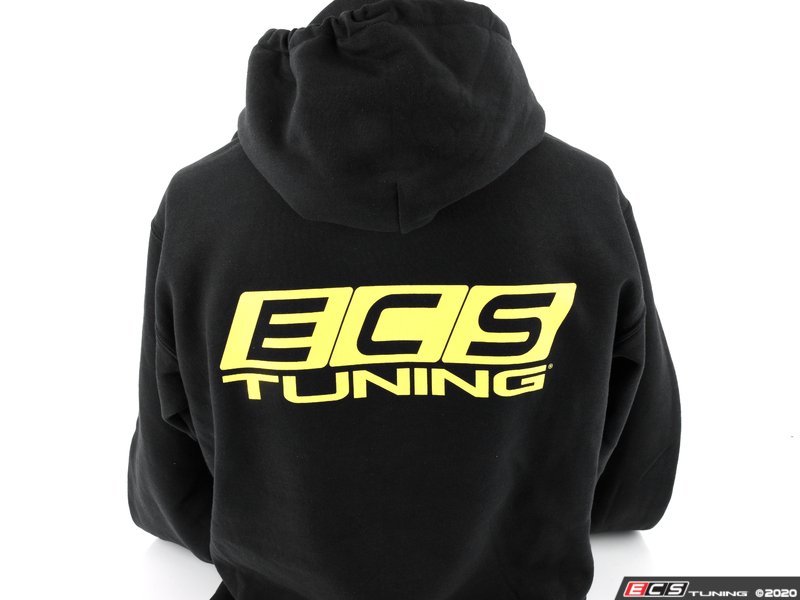 ECS - 6060822 - Black with Yellow ECS Pullover Hoodie - Large