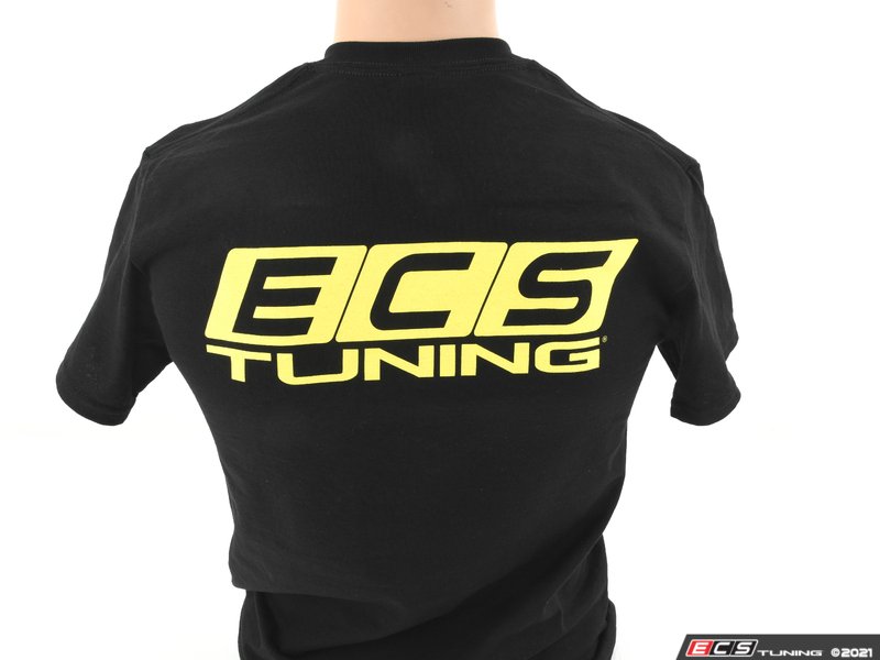 ECS - 6060826 - Black with Yellow ECS Short Sleeve T-Shirt - Small