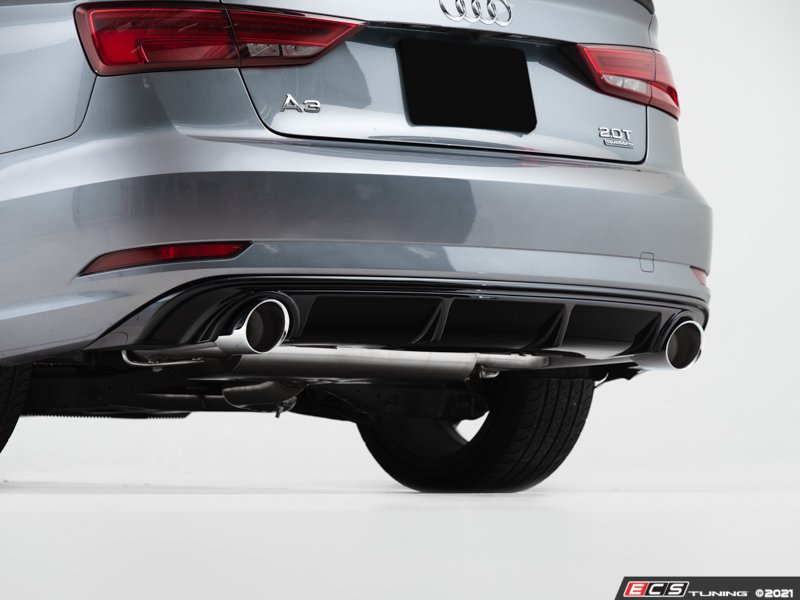 ECS - 015495LA01 - Audi 8V A3 Quattro Facelift Rear Diffuser - Gloss Black