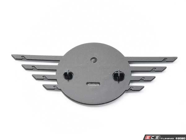 Genuine MINI - 51149880865 - Hood Emblem Piano Black Matte Center ...