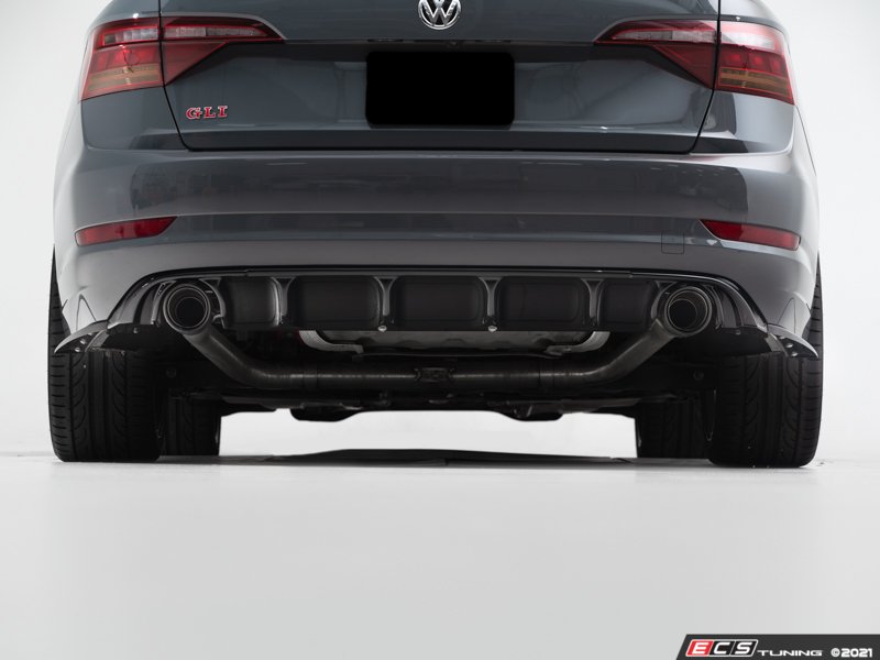 ECS - 007218la01-01KT - MK7 Jetta GLI Rear Diffuser Kit - Gloss Black