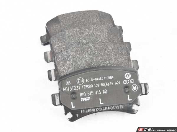 Genuine Volkswagen Audi - 1K0698451S - Rear Brake Pad Set (1K0 698 451 S)