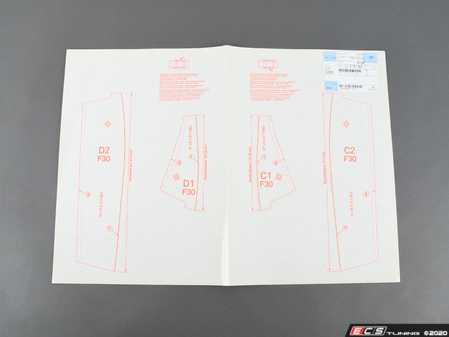 Genuine BMW - 01292317853 - SET OF TEMPLATES, DOOR, REAR (01-29-2-317-853)