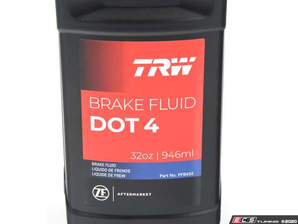 TRW - PFB432 - DOT 4 Brake Fluid - 1 Liter
