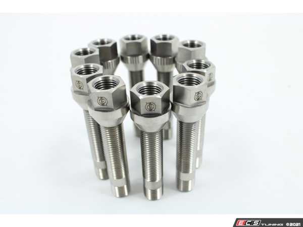 Vargas Turbo Technologies - TISTUD20145RAW - M14 Titanium Wheel Stud ...