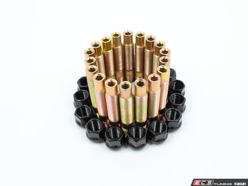 Vargas Turbo Technologies - VAG-STUD-KIT-20 - M14 Wheel Stud Kit - Gold/Black - Set Of 20