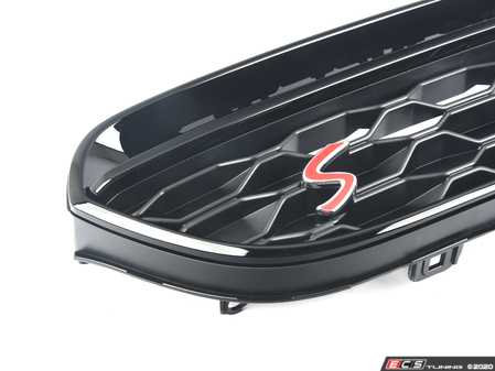 Genuine MINI - 51135A1A141 - F60 LCI Hood Grille Cooper S - Black Line ...