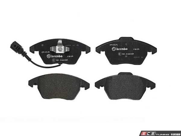 Brembo - 1K0698151E - Premium Low-Met OE Equivalent Pad - Front