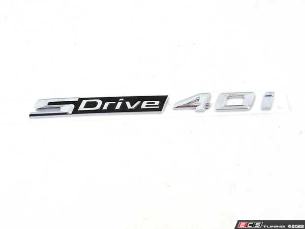 Genuine BMW - 51147436015 - Model Emblem - S-Drive 40I (51-14-7-436-015)