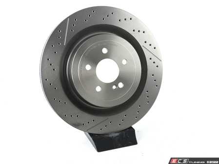 Brembo - 2224232012 - Premium UV Coated Rear Cross-Drilled & Slotted ...