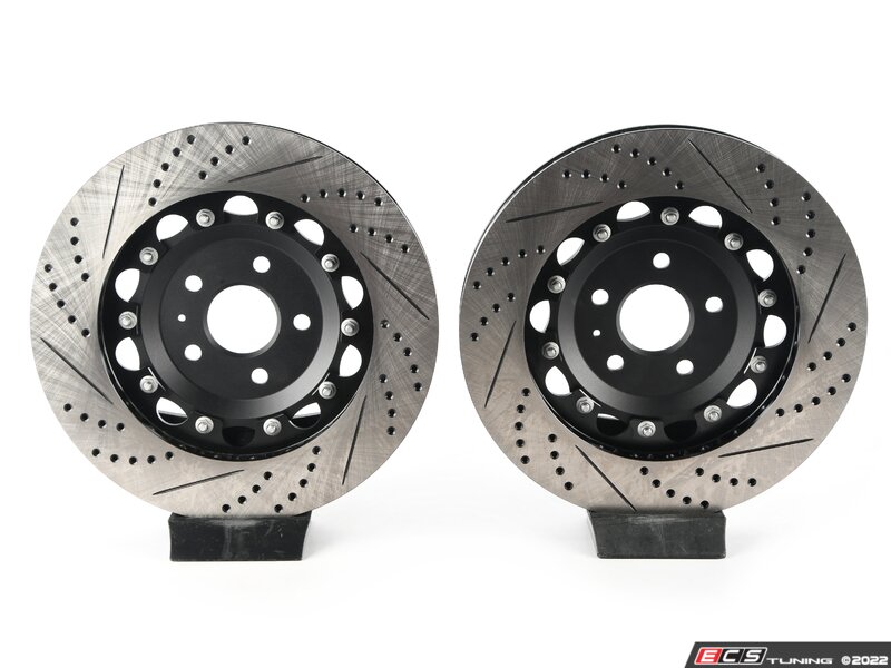 ECS - 039534la01aKT - 8V RS3 - 2-Piece Drilled & Slotted Brake Rotors ...