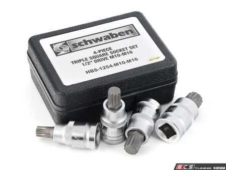 Schwaben - hbs-1254-m10-m16 - Triple Square Socket Kit - 4 Pieces