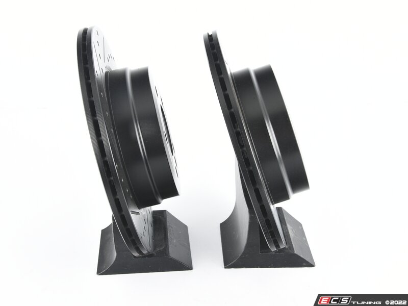 ECS - 34216868940-XS - Rear V5 Drilled & Slotted Brake Rotors - Set ...