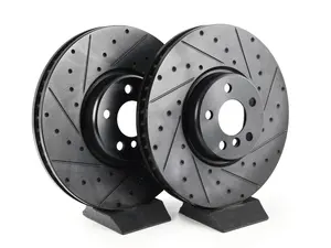 ECS - 34208853554-XS - Rear V5 Drilled & Slotted Brake Rotors - Set ...