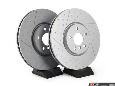 ECS - 34106864133-DS - Front V5 Dimpled & Slotted Brake Rotors - Set ...