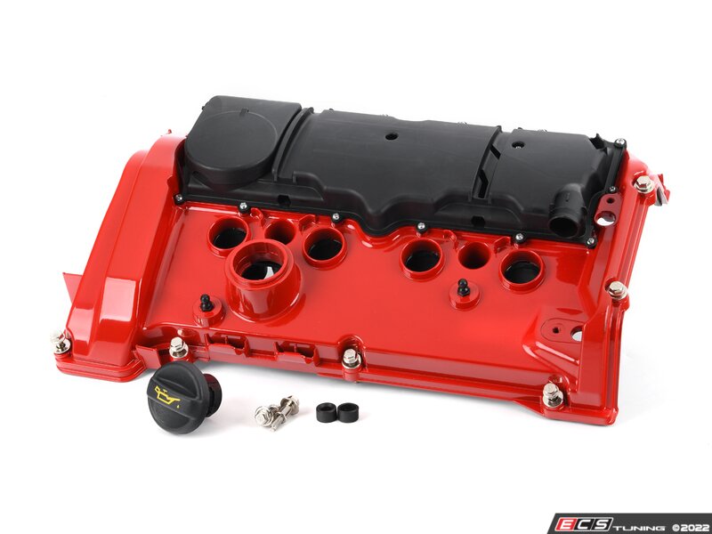Bremmen Parts - 11127646552R - Upgraded Aluminum Valve Cover Kit - Red N18