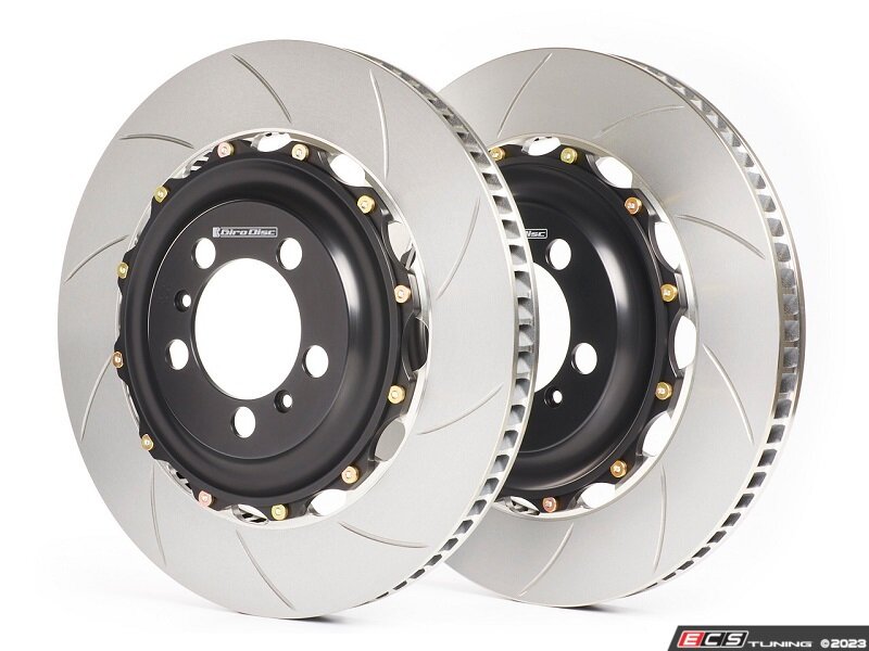 Girodisc - A2-033 - Porsche 996 / 997.1 2-Piece Slotted Rear Rotors - Pair