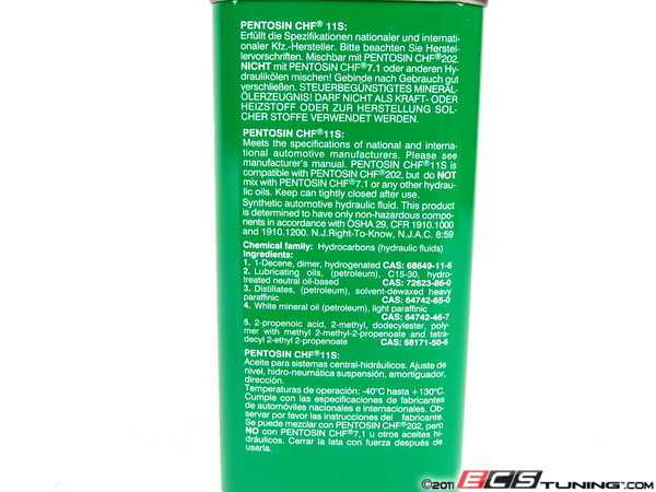 Genuine BMW - 83290429576 - Power Steering Fluid CHF 11S - 1 Liter (83 ...
