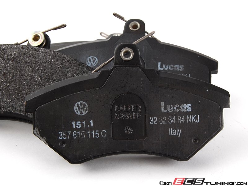 Genuine Volkswagen Audi - 357698151B - Front Brake Pad Set (357 698 151 B)