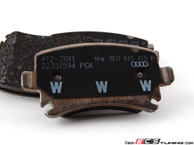 Genuine Volkswagen Audi - 8E0698451J - Rear Brake Pad Set (8E0 698 451 J)