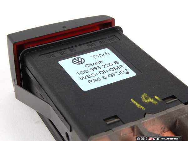 Genuine Volkswagen Audi - 1C0953235BB41 - Hazard Switch (1C0 953 235 B B41)