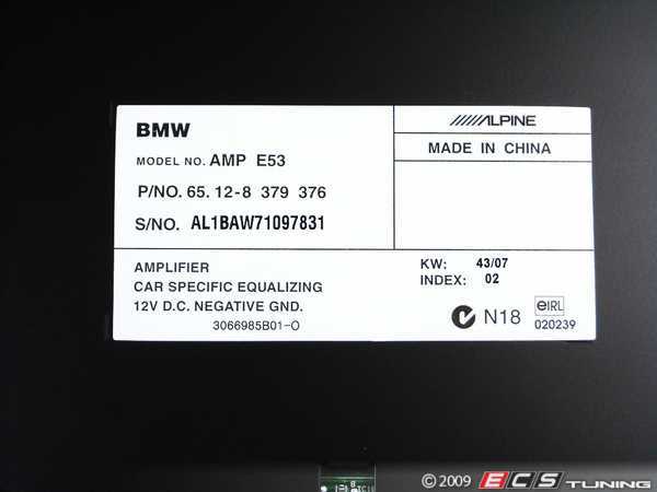 Genuine BMW - 65128379376 - HiFi Amplifier (65-12-8-379-376)