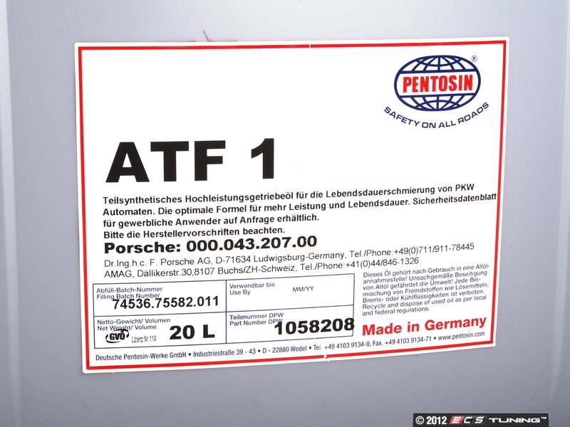 Genuine Porsche - 00004320700 - Tiptronic Automatic Transmission Fluid ...
