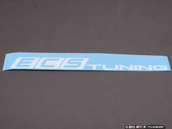 ECS - ECS1X8WSWHITE - White ECS Tuning Window Sticker - Priced Each